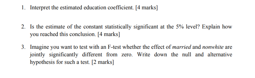 Solved Consider the following econometric model wage = B. + | Chegg.com