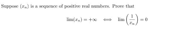 Solved Suppose (xn) is a sequence of positive real numbers. | Chegg.com