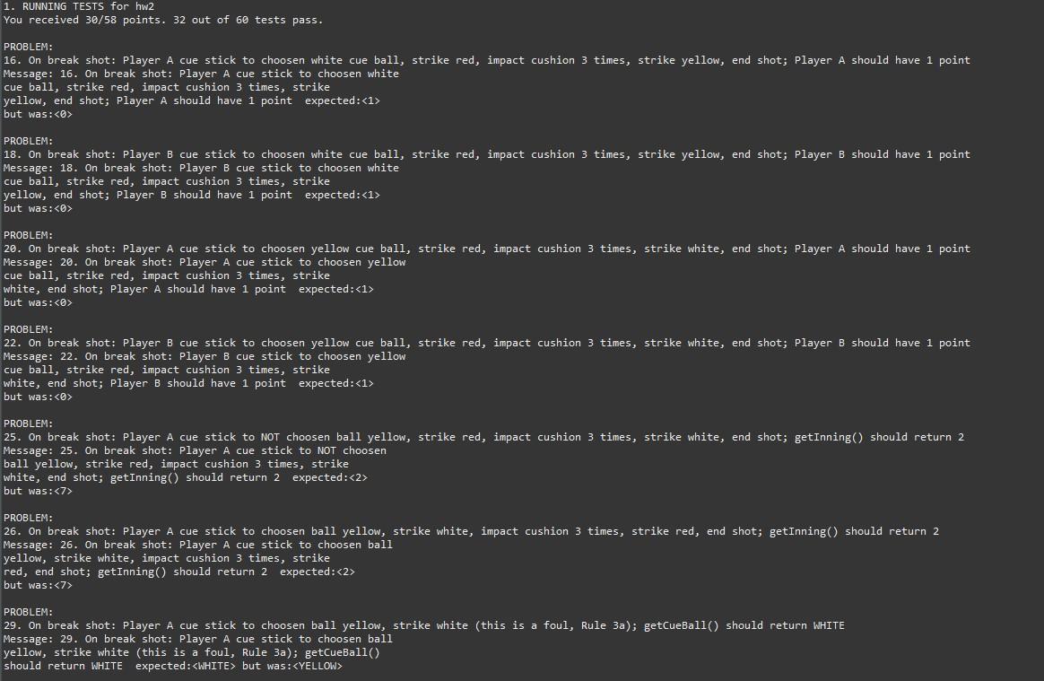 when i run the test, i have alot of problem with my | Chegg.com