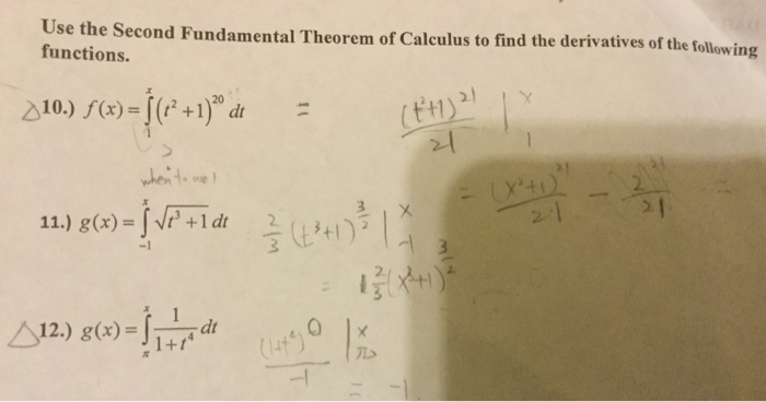 Solved Use the Second Fundamental Theorem of Calculus to | Chegg.com