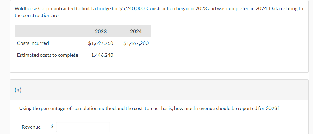 Solved Using the percentage-of-completion method and the | Chegg.com