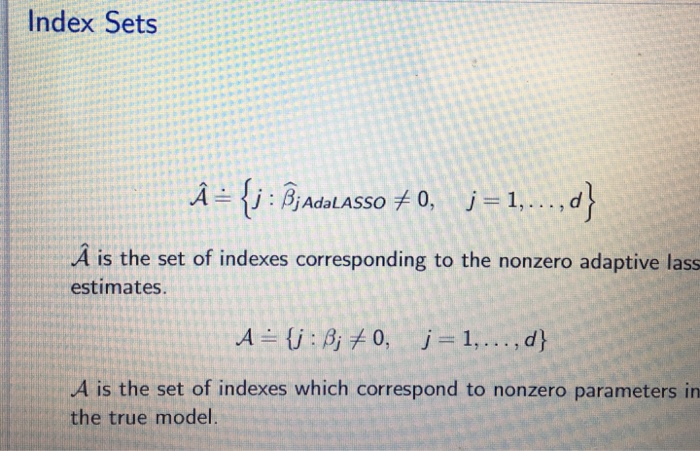 Solved Adaptive LASSO (AdaLASSO) The Adaptive LASSO | Chegg.com