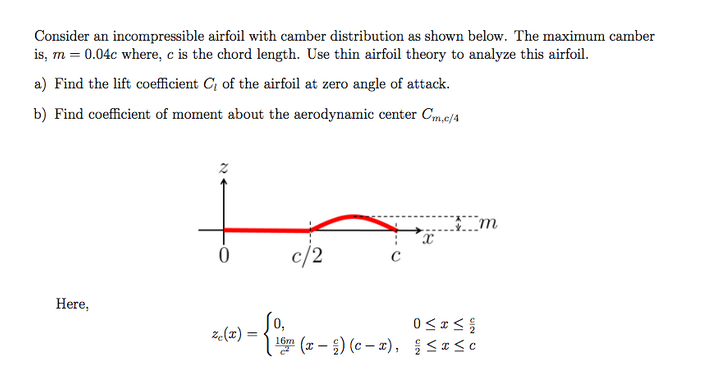 Solved Consider an incompressible airfoil with camber | Chegg.com