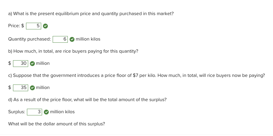 Solved Quantity per period (millions of kilos)a) What is the | Chegg.com