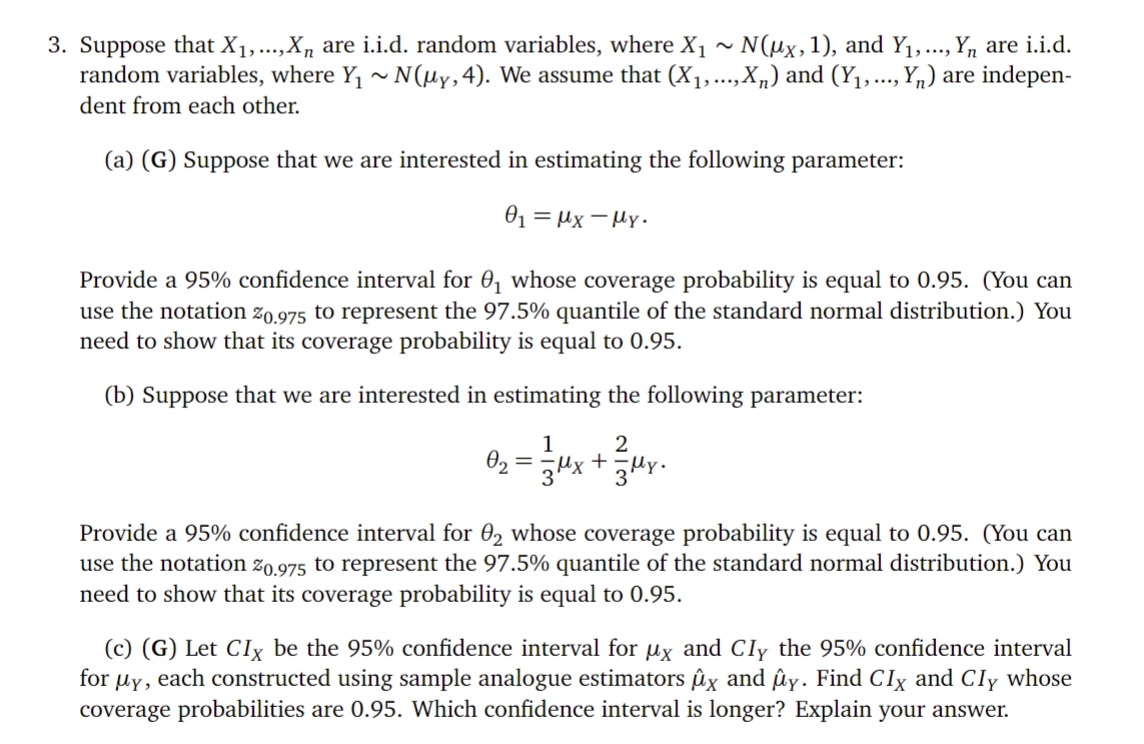 Solved Suppose that X1,…,Xn are i.i.d. random variables, | Chegg.com