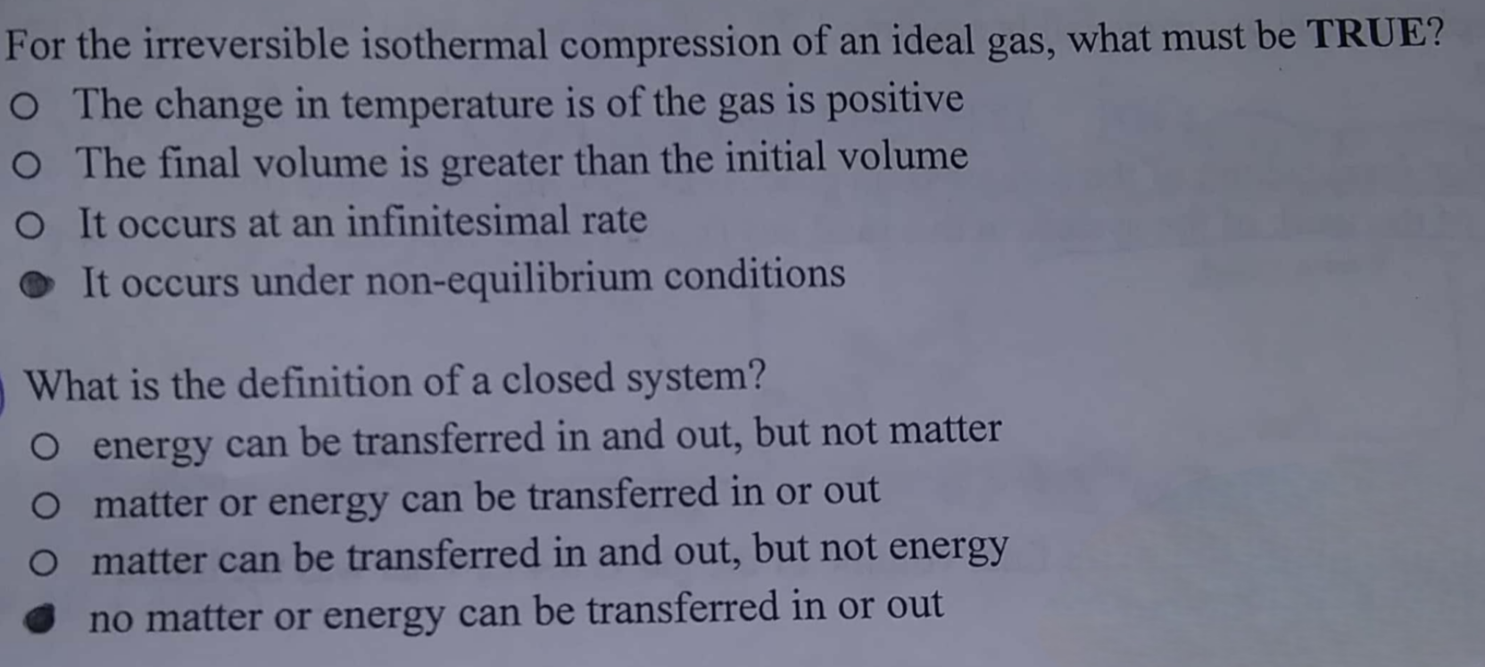 Solved For the irreversible isothermal compression of an | Chegg.com
