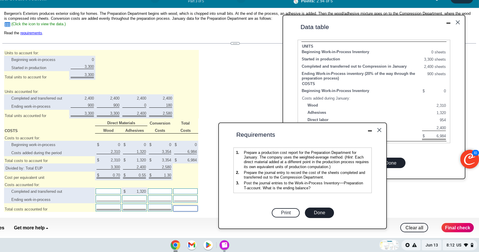 Solved iNeed help as soon as possible, with the numbers | Chegg.com