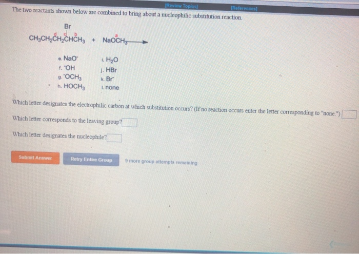 Solved Review Topics) [References] The two reactants shown | Chegg.com