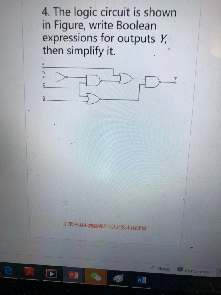 Solved 4. The logic circuit is shown in Figure, write | Chegg.com