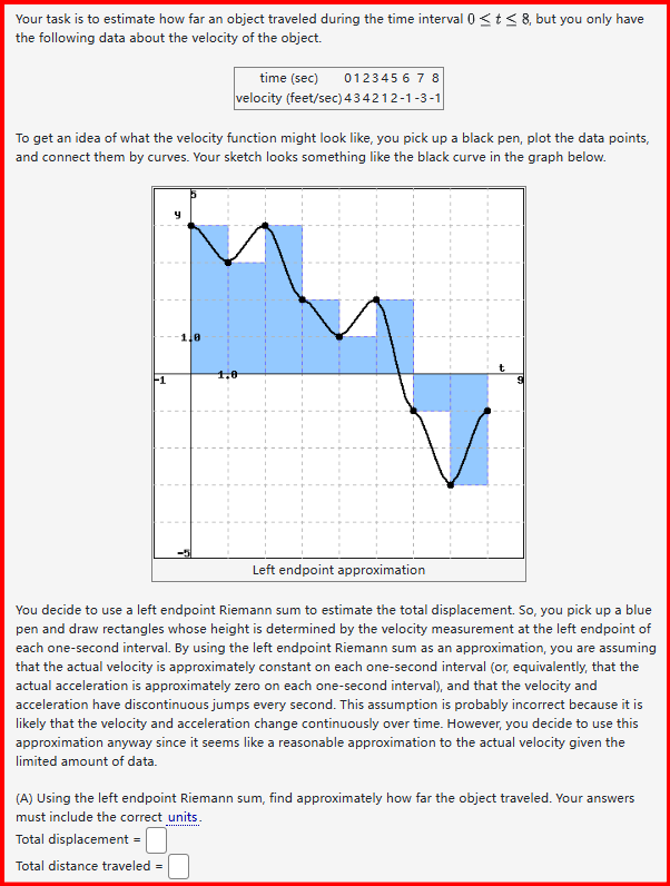 Solved Your task is to estimate how far an object traveled | Chegg.com