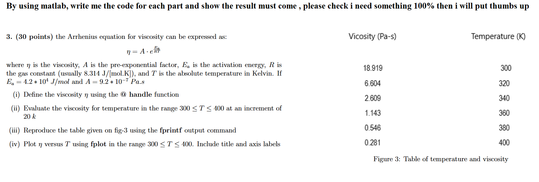 Solved By ﻿using matlab, write me ﻿the code for each part | Chegg.com