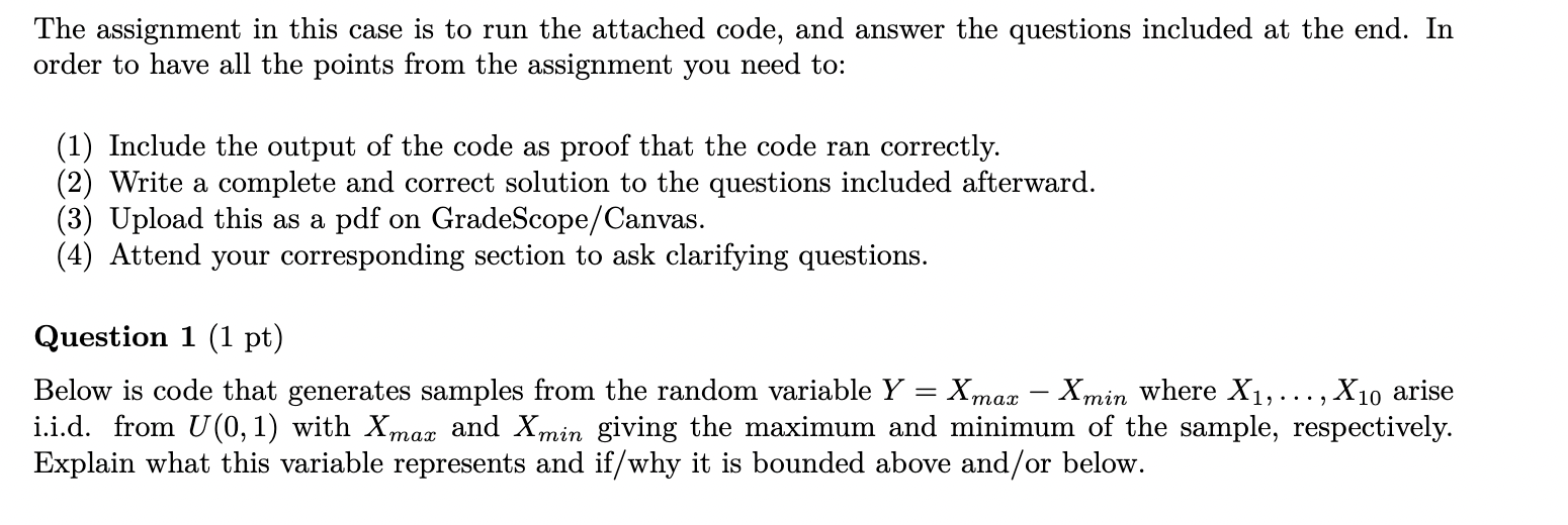 The assignment in this case is to run the attached | Chegg.com