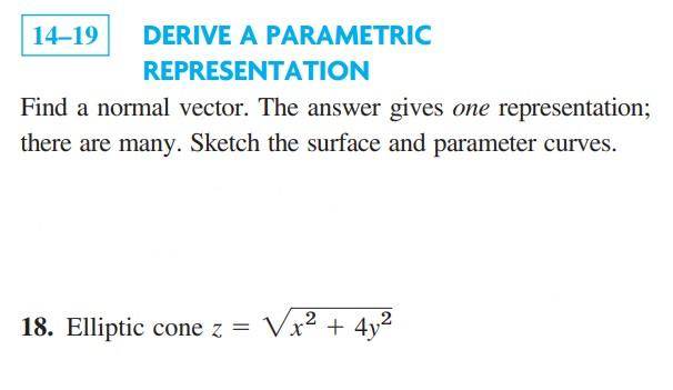 Solved Find a normal vector. The answer gives one | Chegg.com