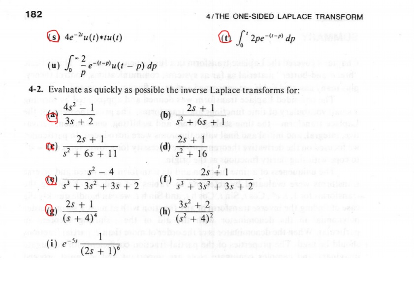 Solved 182 4 The One Sided Laplace Transform