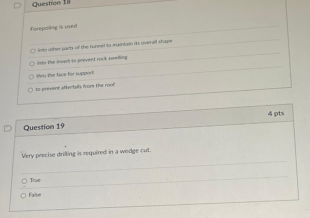 Solved U Question 18 Forepoling is used into other parts of | Chegg.com
