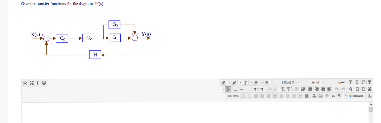 Solved Give the transfer functions for the diagram TF(s): G | Chegg.com