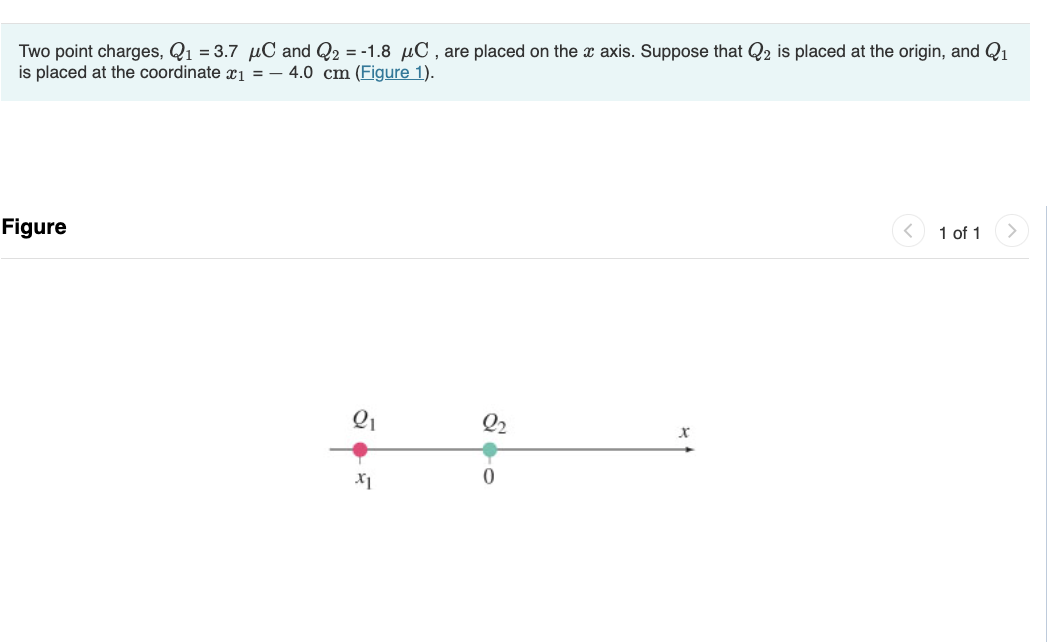 Solved Two point charges, Q1=3.7μC and Q2=−1.8μC, are placed | Chegg.com