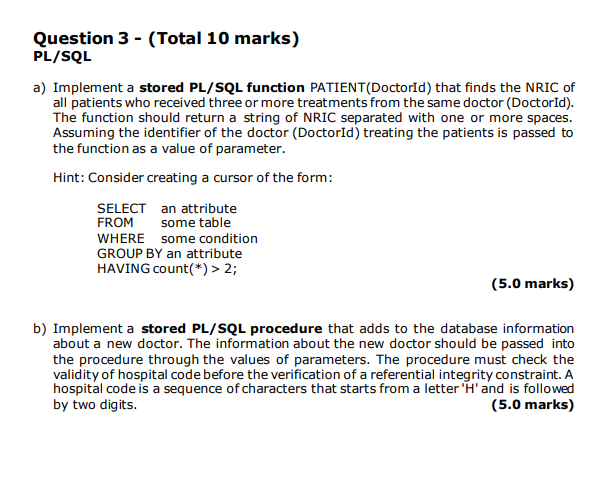 Solved Question 3 refers to the relational database with a | Chegg.com