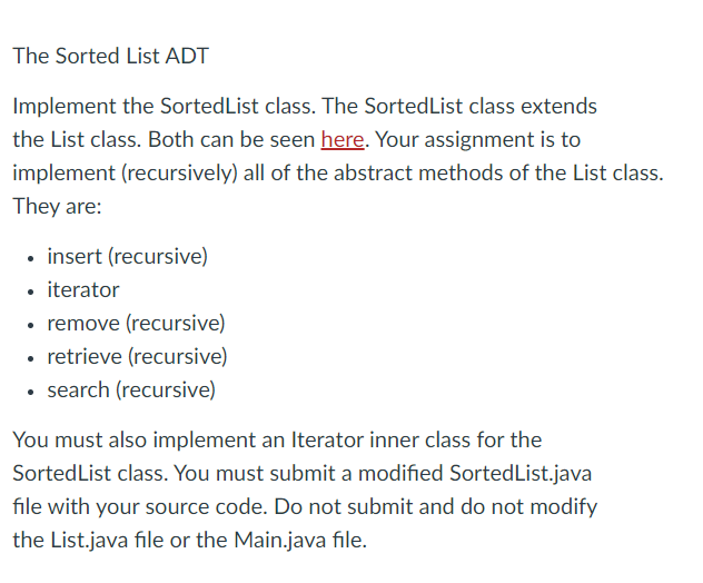 Solved Please do this in Java and make sure that the code | Chegg.com