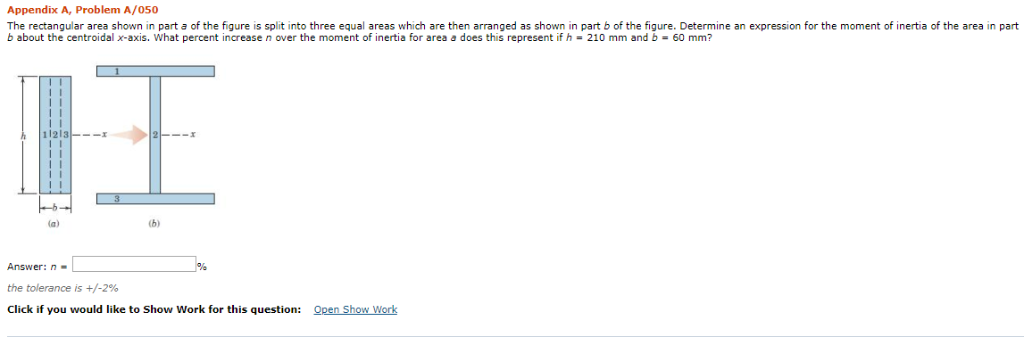 Solved Appendix A, Problem A/050 The rectangular area shown | Chegg.com