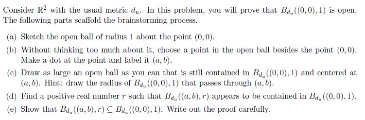 Solved Consider R2 with the usual metric du. In this | Chegg.com