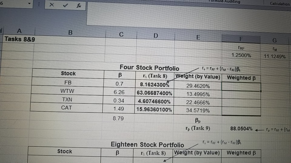 Solved BiMDE Auditing Calculation 6 Tasks 8&9 1.2500% | Chegg.com