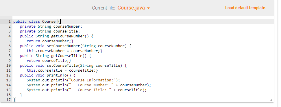 Solved Given main0, define a Course base class with methods | Chegg.com