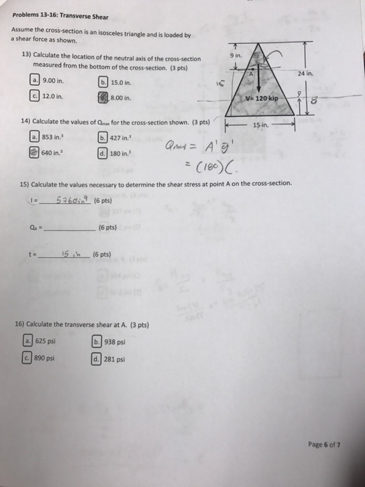 Solved Assume the cross-section is an isosceles triangle and | Chegg.com