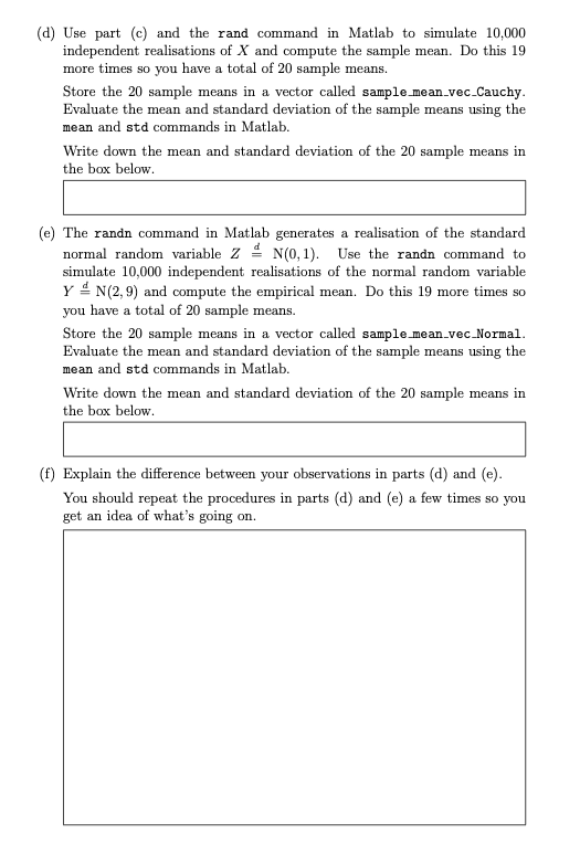 Solved 4 A Let X Be A Cauchy Random Variable With Mr A 2