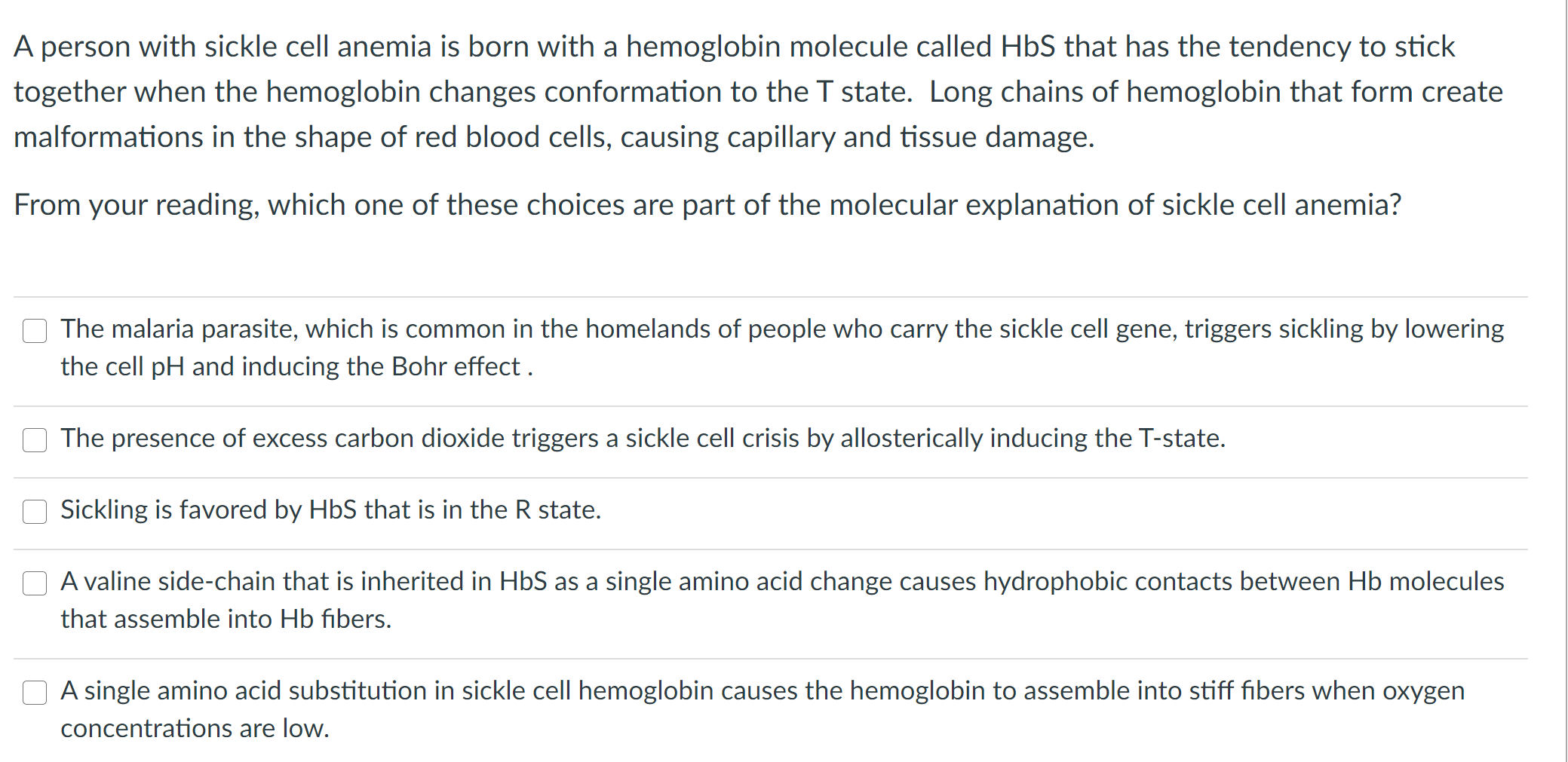Solved A person with sickle cell anemia is born with a | Chegg.com