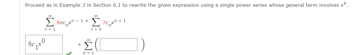 Proceed as in Example 3 ﻿in Section 6.1 ﻿to rewrite | Chegg.com