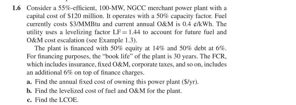 Solved Answer parts A through C of question 1.6 and show all | Chegg.com