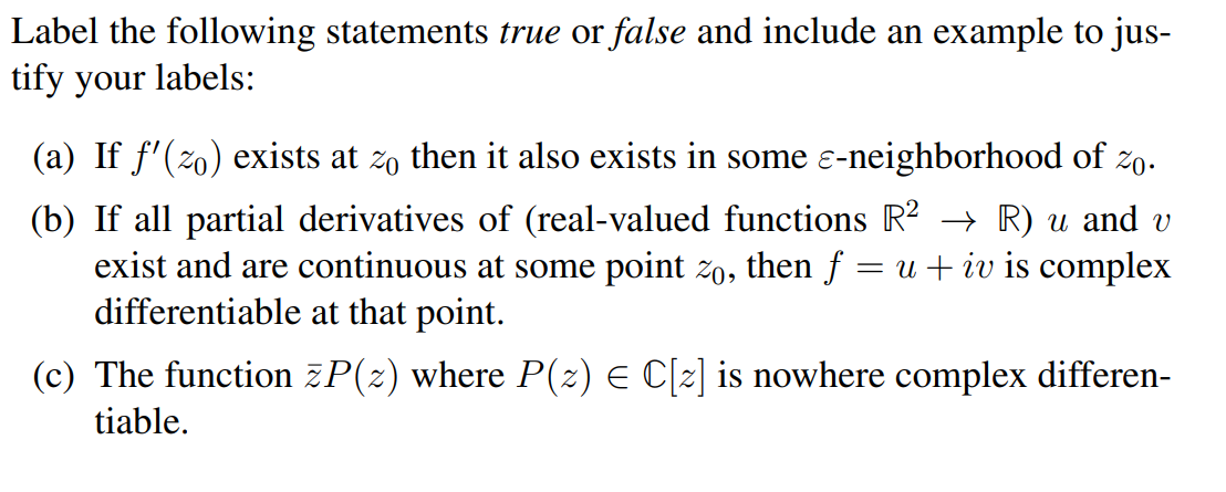 Solved Label the following statements true or false and | Chegg.com