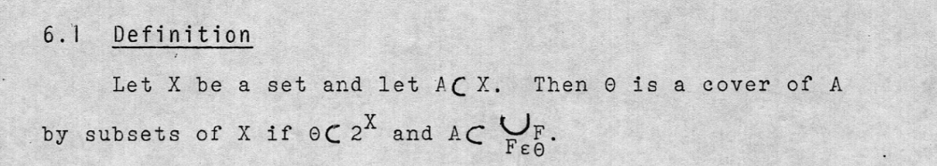 Solved 6.1 Definition Let X be a set and let ACX. Then θ is | Chegg.com