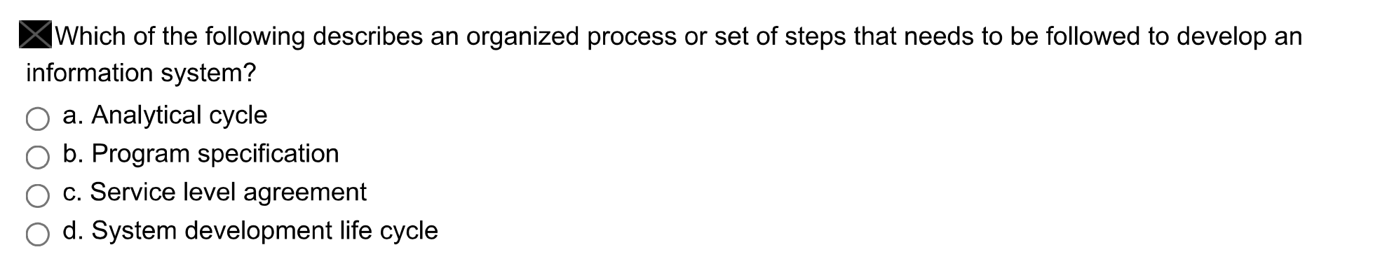 Solved Which of the following describes an organized process | Chegg.com