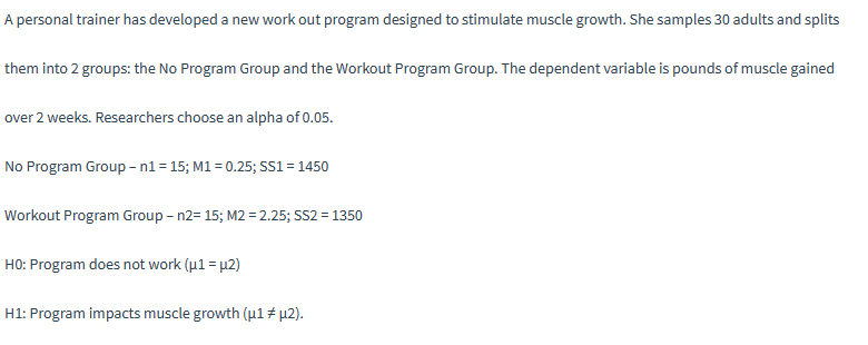 Solved Fill in the BlanksA personal trainer has developed a | Chegg.com