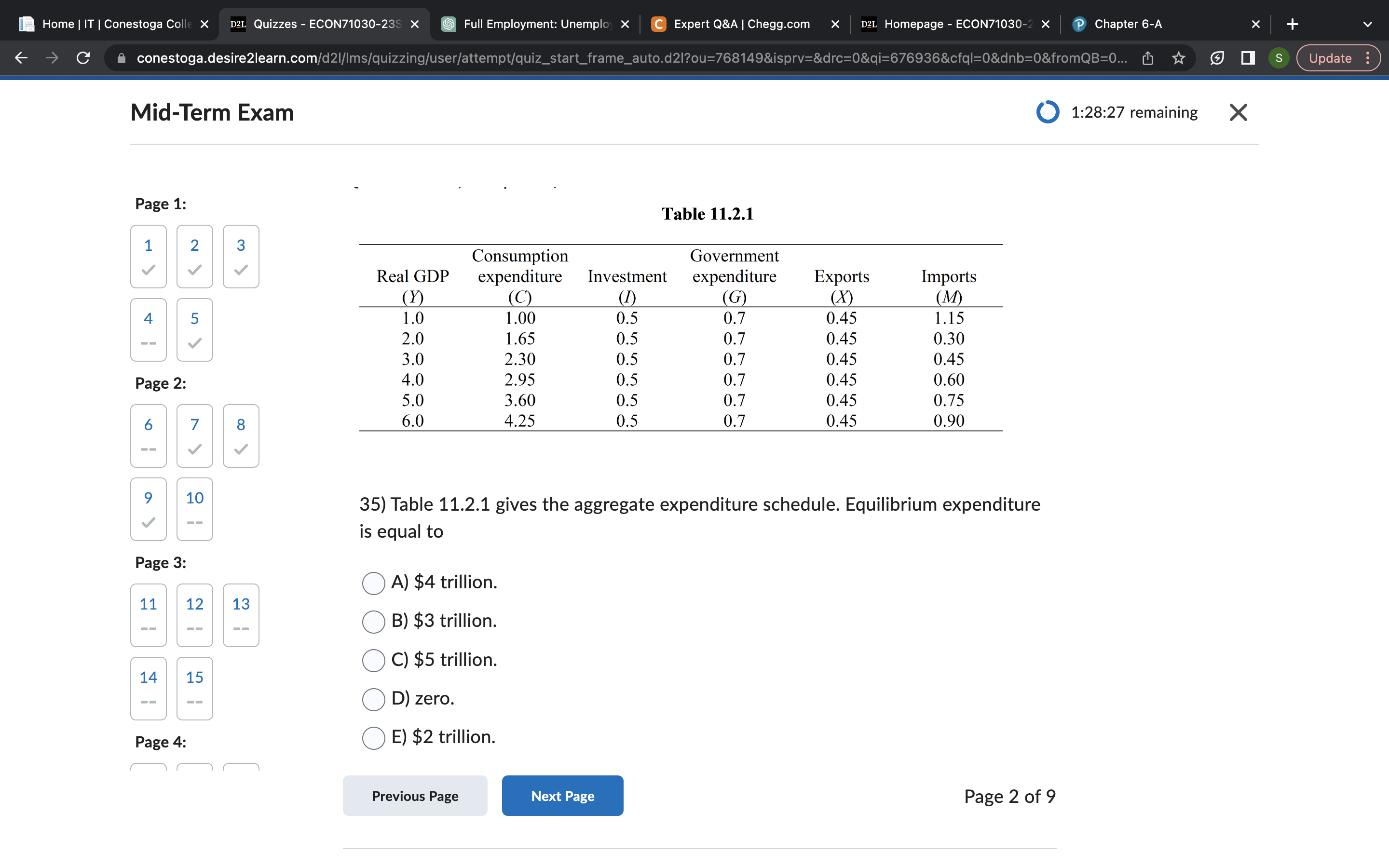 Solved Page 1: Table 11.2.1 Page 2: 6 \\begin{tabular}{l|l} | Chegg.com