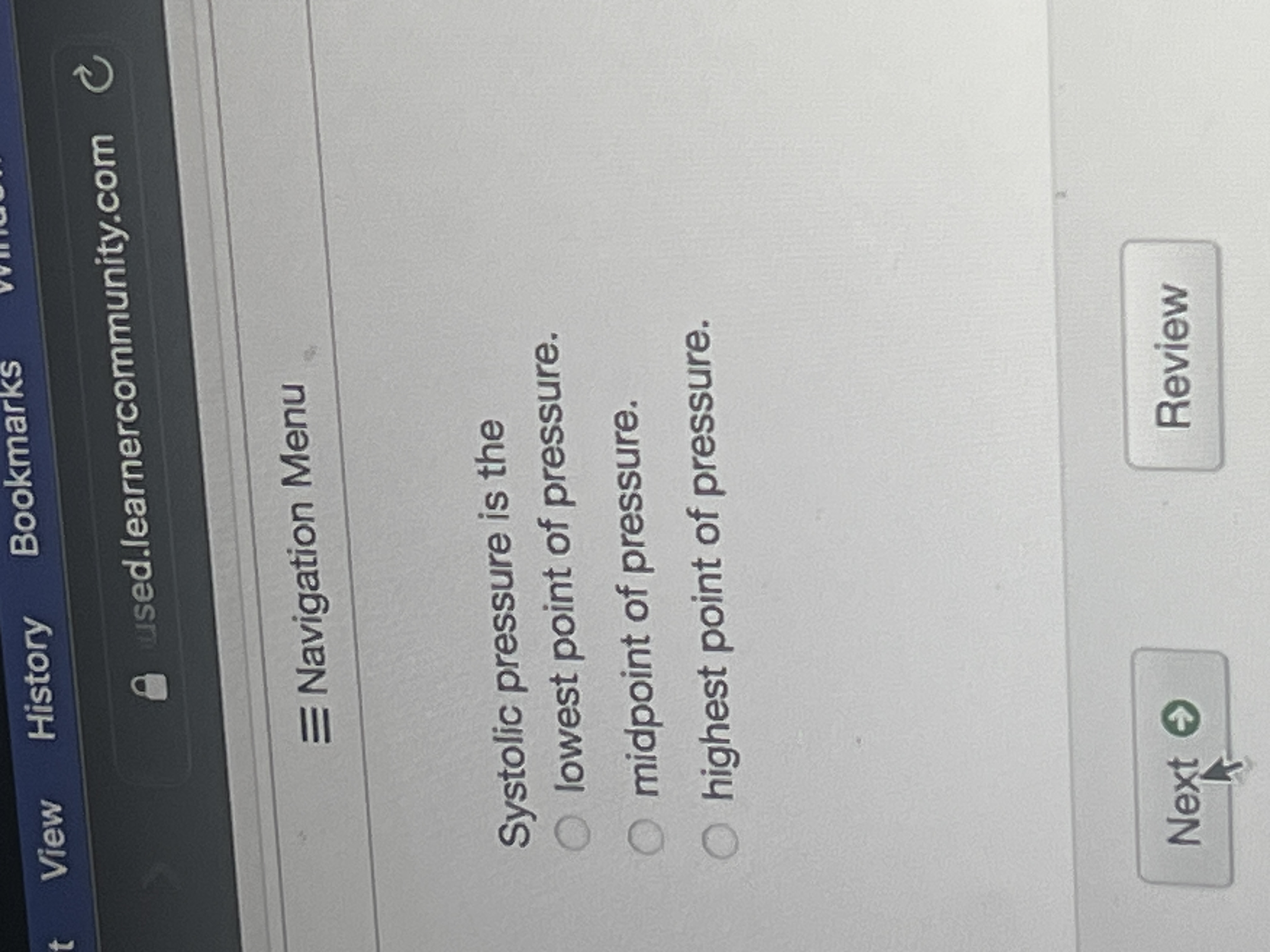 Solved Navigation MenuSystolic pressure is thelowest point | Chegg.com