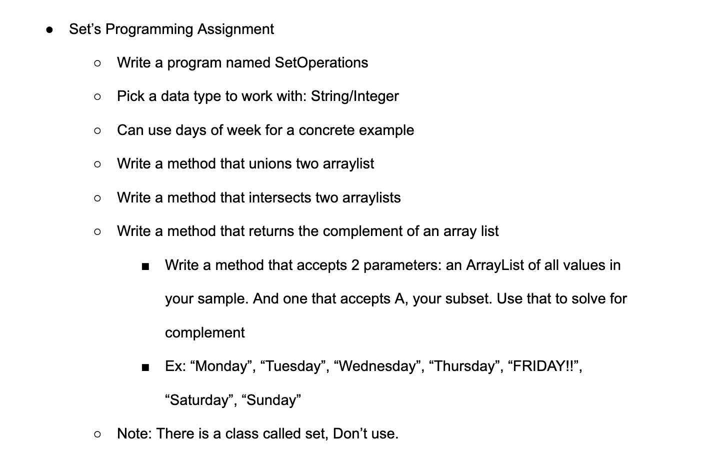 Solved Set's Programming Assignment - Write a program named | Chegg.com