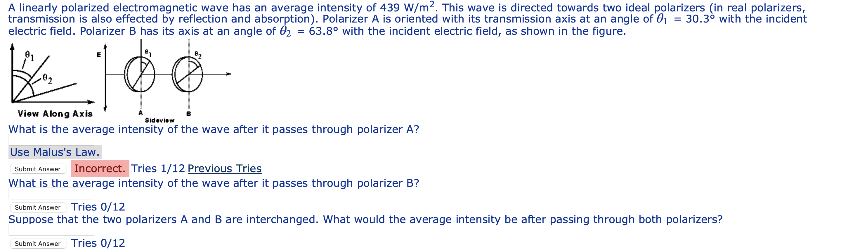 Solved A linearly polarized electromagnetic wave has an | Chegg.com