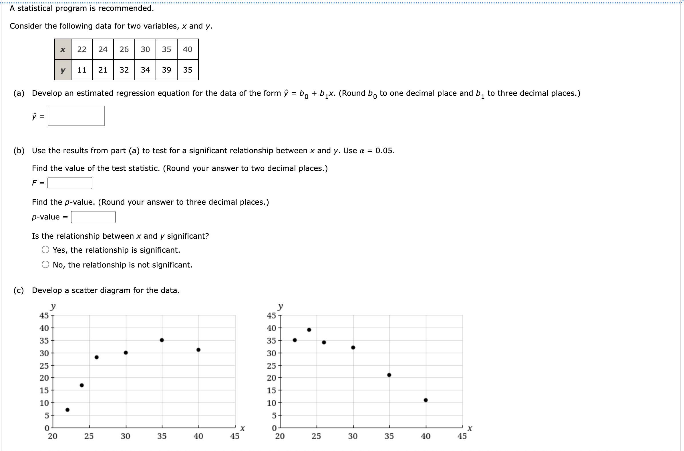 Solved A statistical program is recommended. Consider the | Chegg.com