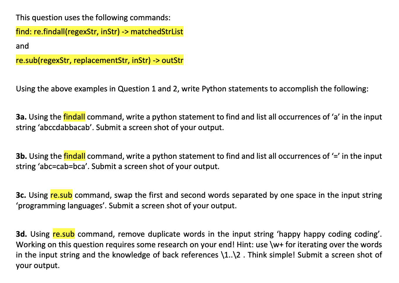 Solved This question uses the following commands: find: | Chegg.com