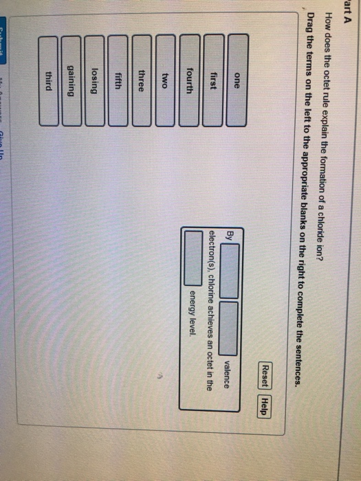 Solved Art A How Does The Octet Rule Explain The Formation