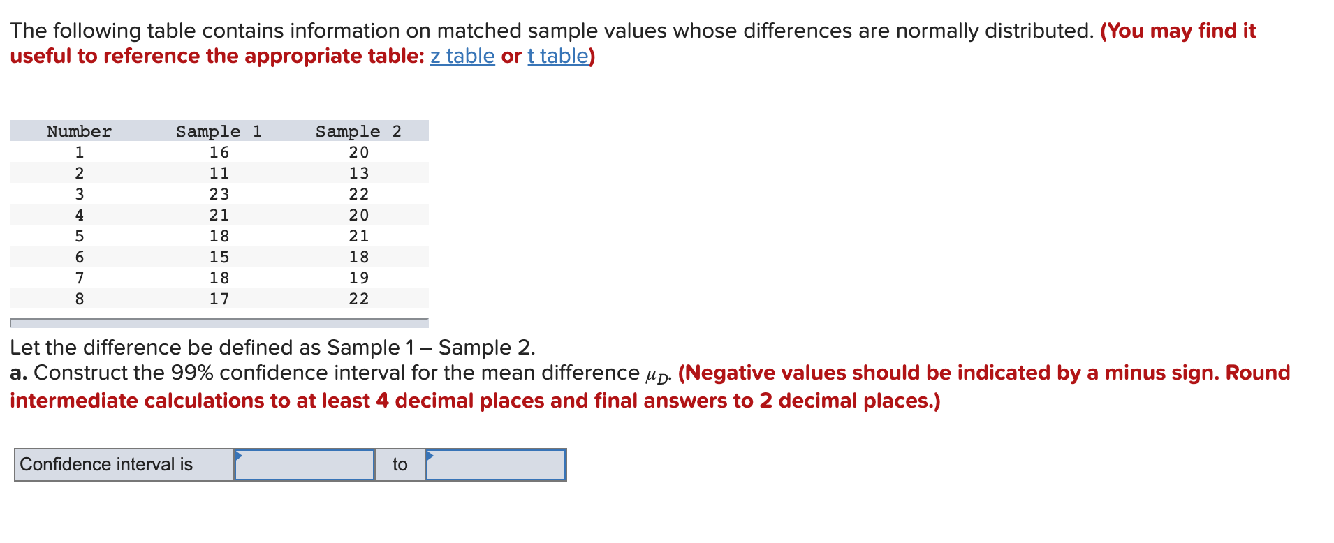 Solved The following table contains information on matched | Chegg.com