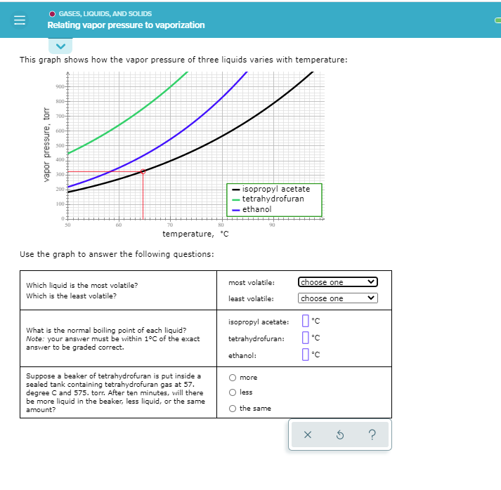 Solved GASES, LIQUIDS, AND SOLIDS Relating vapor pressure to | Chegg.com