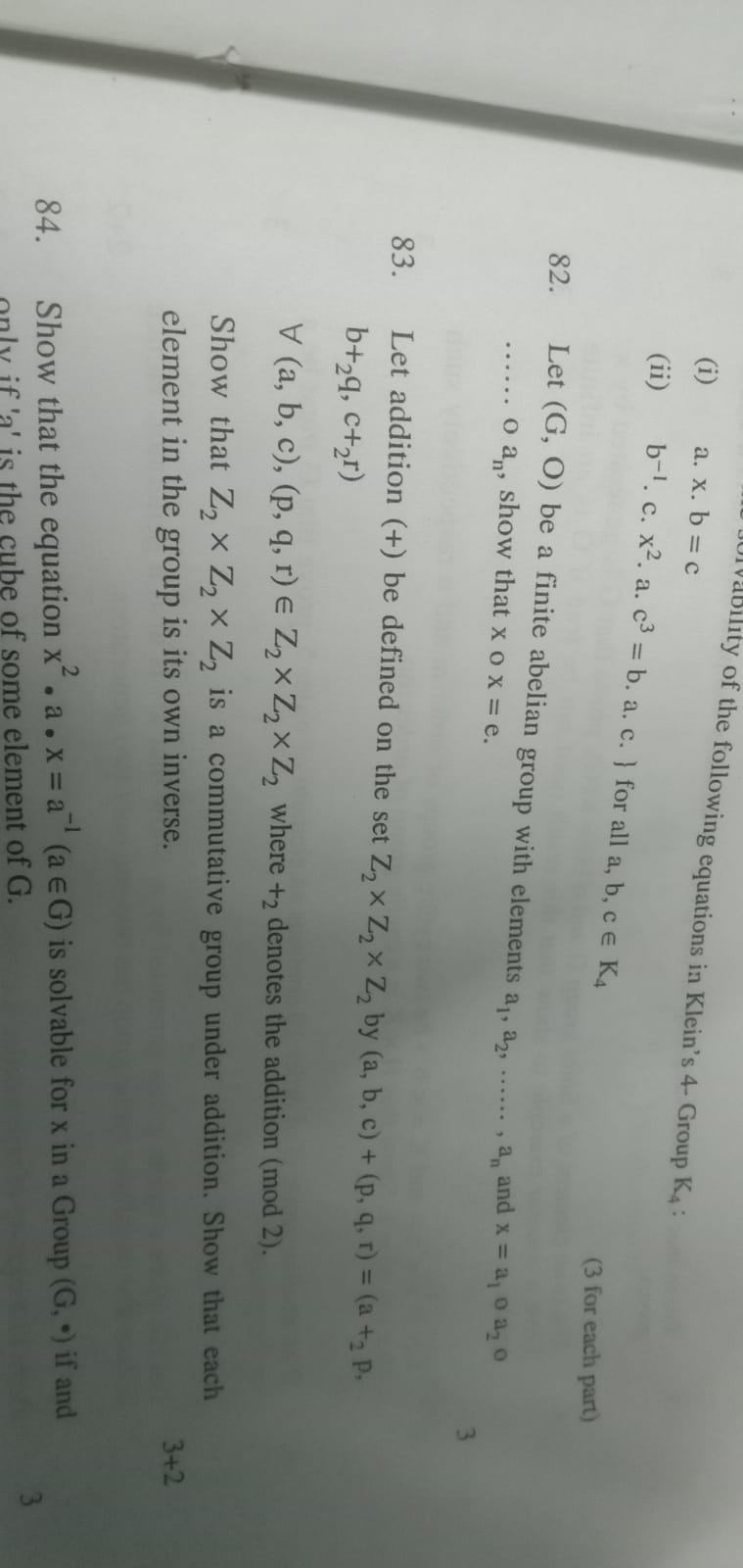 Solved (i) a. x. b = c (ii) b−1⋅c⋅x2⋅a⋅c3= b. a. c. \} for | Chegg.com