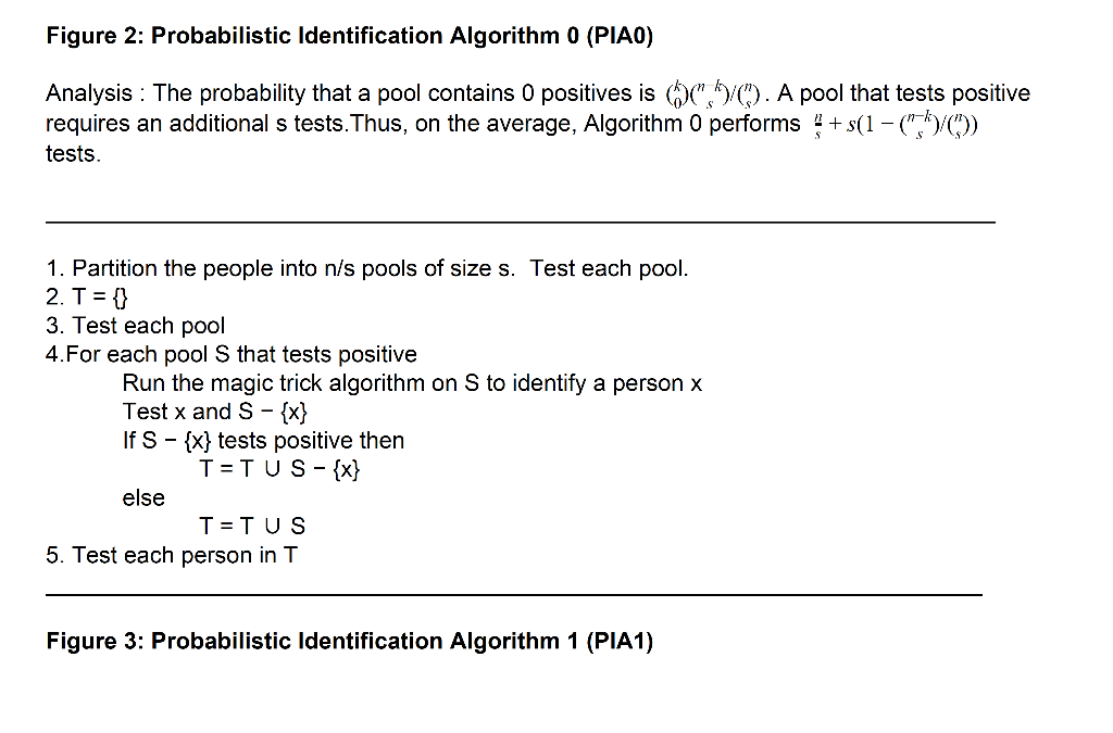 Figure 2: Probabilistic Identification Algorithm 0 | Chegg.com