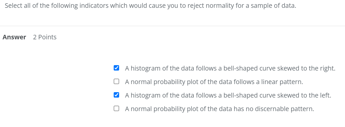 Solved Select all of the following indicators which would | Chegg.com