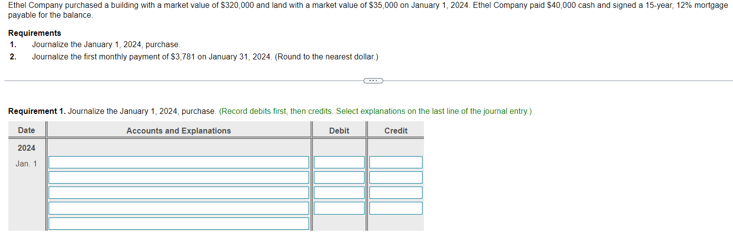 Solved payable for the balance. Requirements 1. Journalize | Chegg.com Solved payable for the balance. Requirements 1. Journalize | Chegg.com