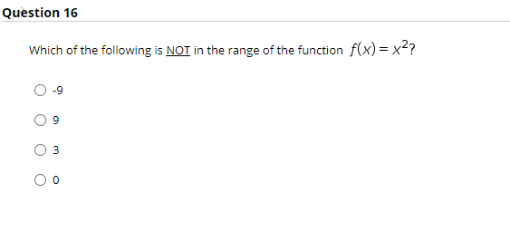 Solved Question 16 Which of the following is NOT in the | Chegg.com